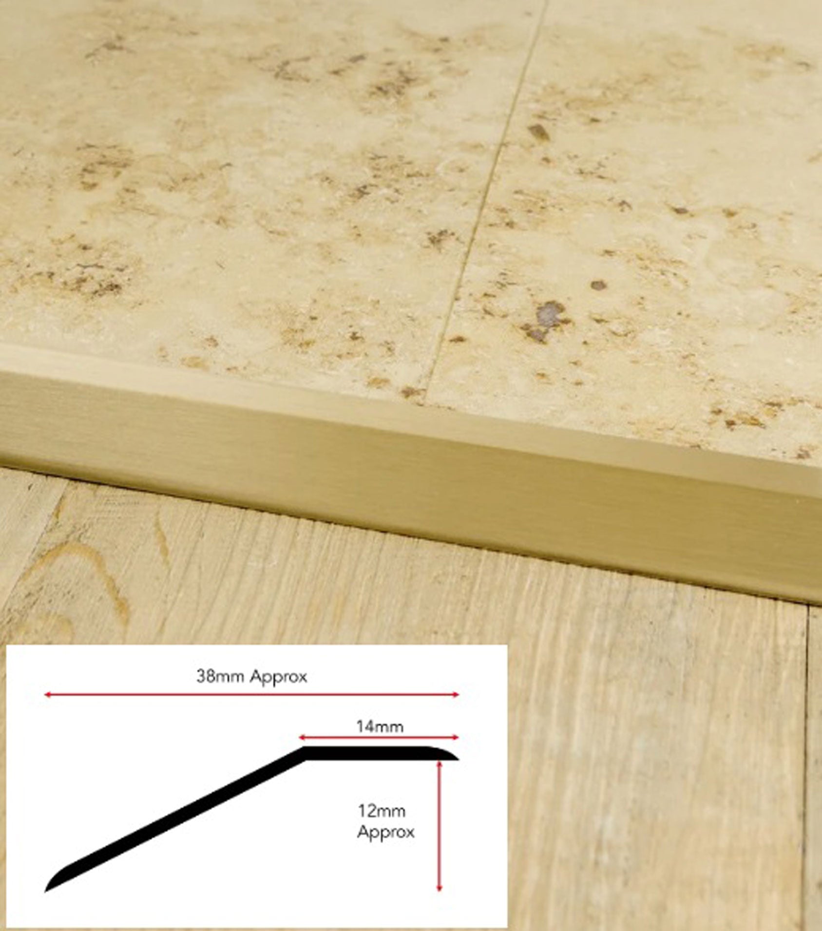 Adhesive One Way Floor Finishing Ramp For Hard Floors — A&H Brass