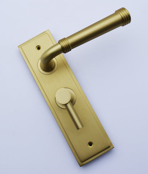 Bjorn Linear Lever Lock on Stepped Plate I A&H Brass