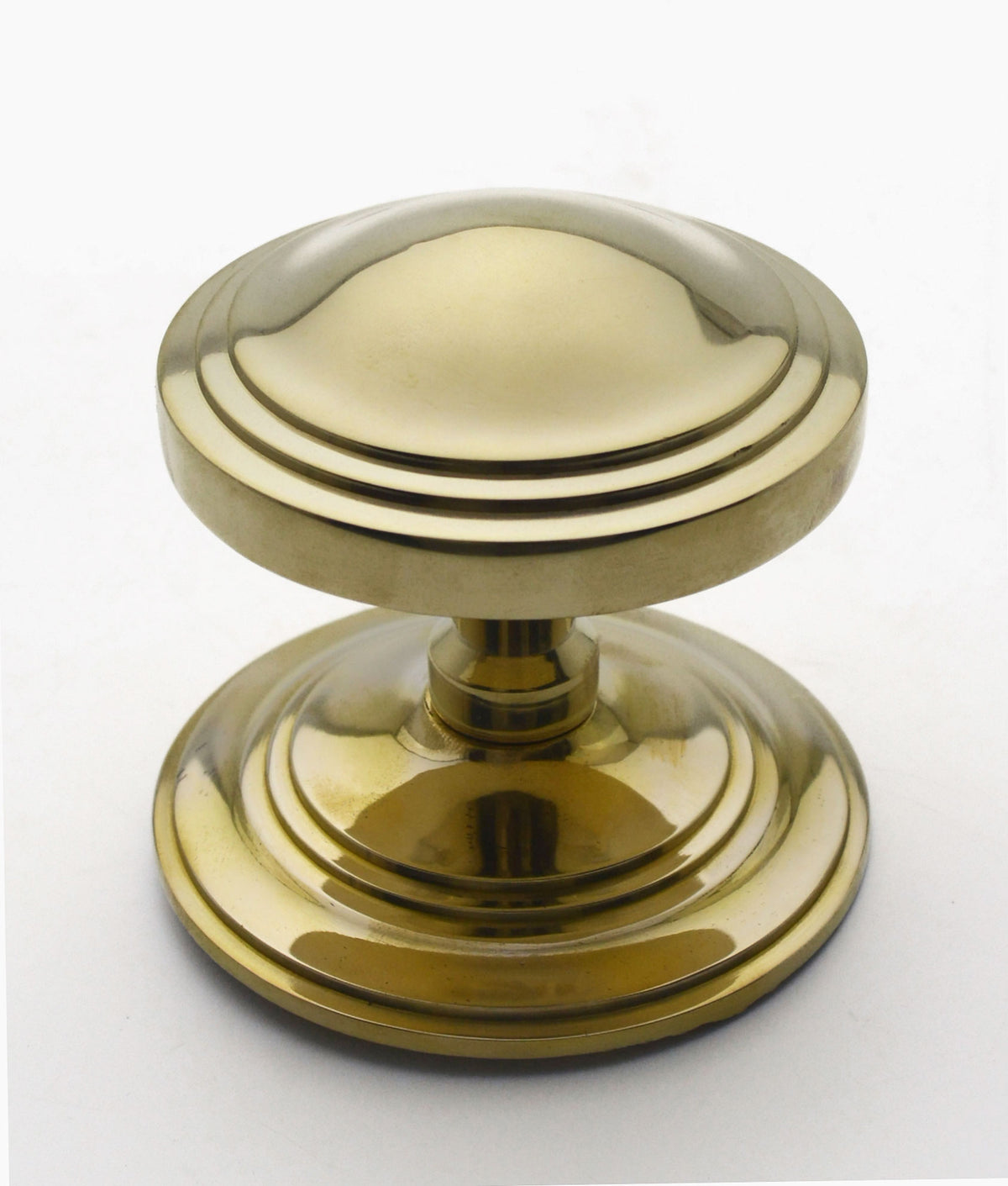 Unlacquered Polished Brass Newson Centre Door Knob | A&H Brass