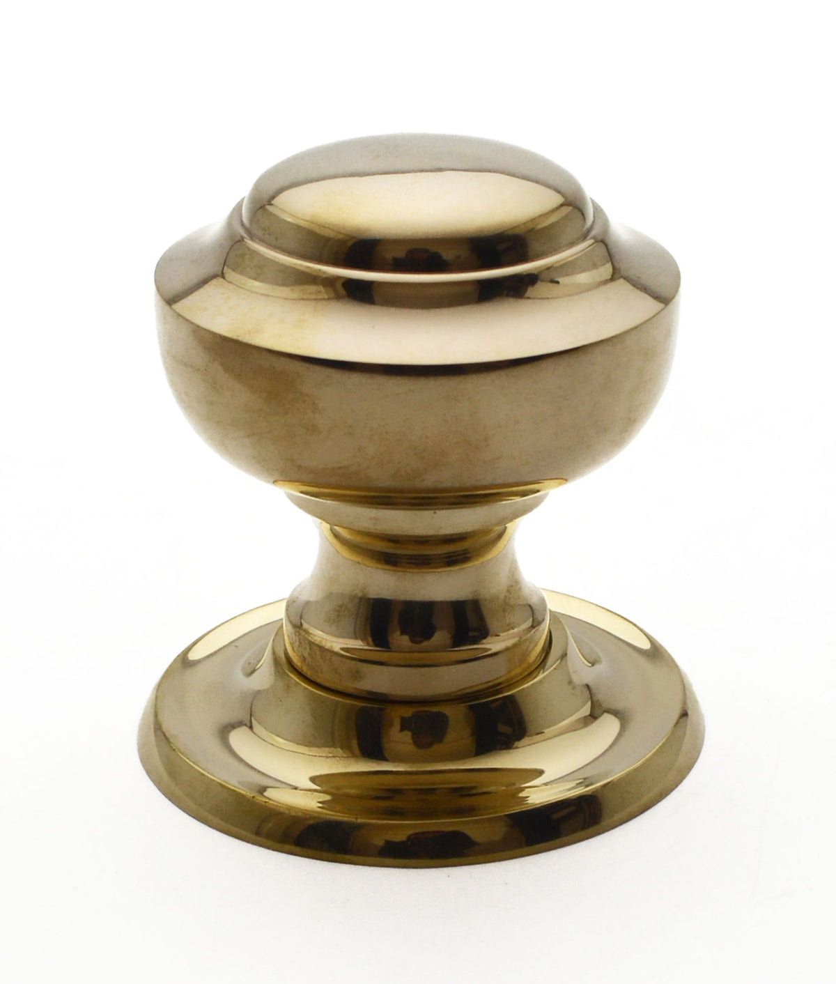 Unlacquered Polished Brass Brayn Centre Door Knob | A&H Brass