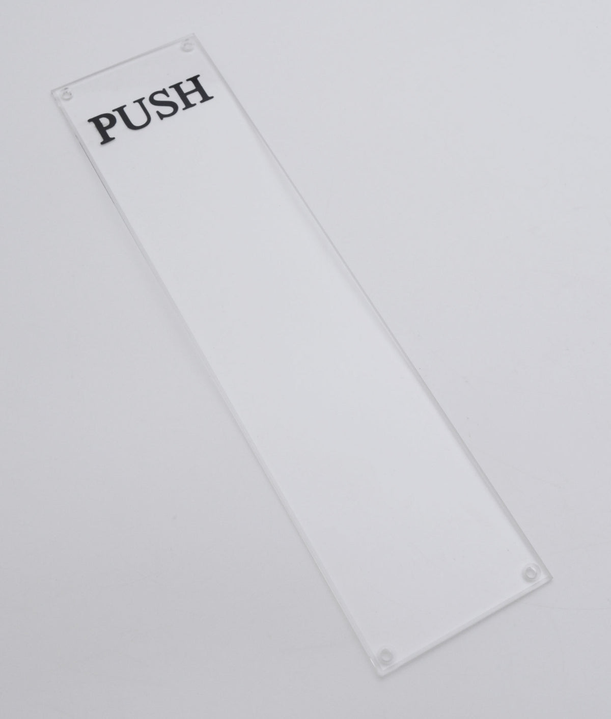 Perspex Push Plate (Engraved Push) — A&H Brass