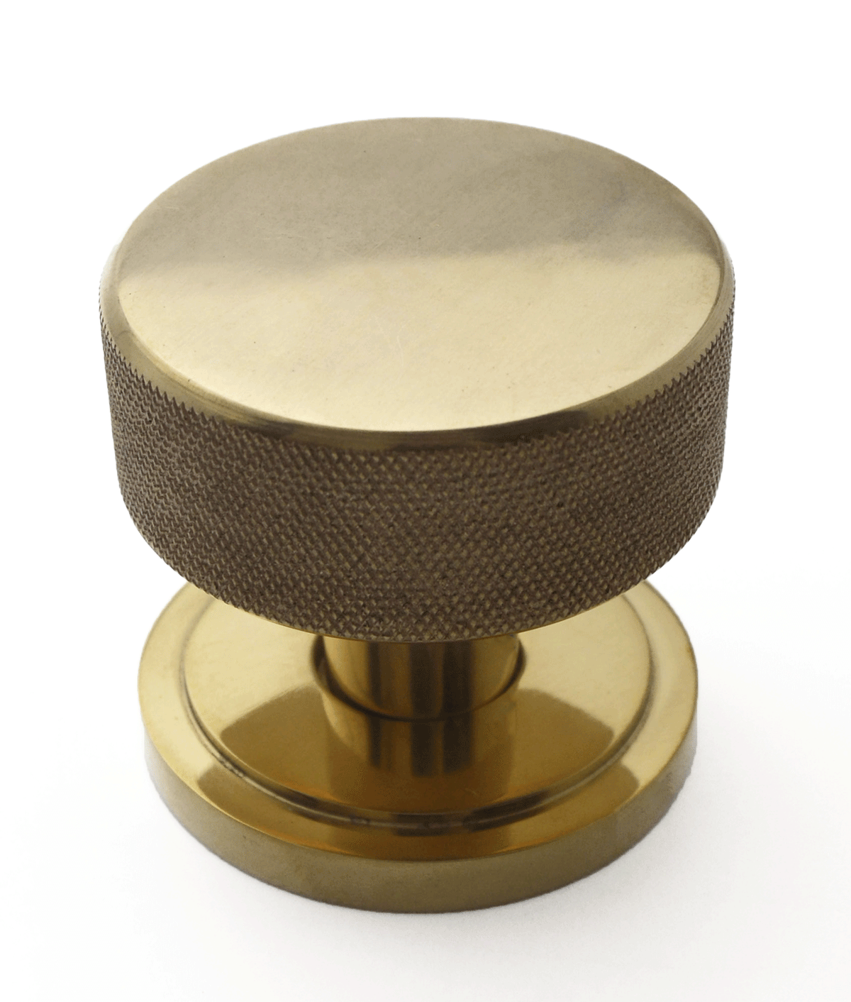 Unlacquered Polished Brass Tremar Knurled Mortice/Rim Knob | A&H Brass
