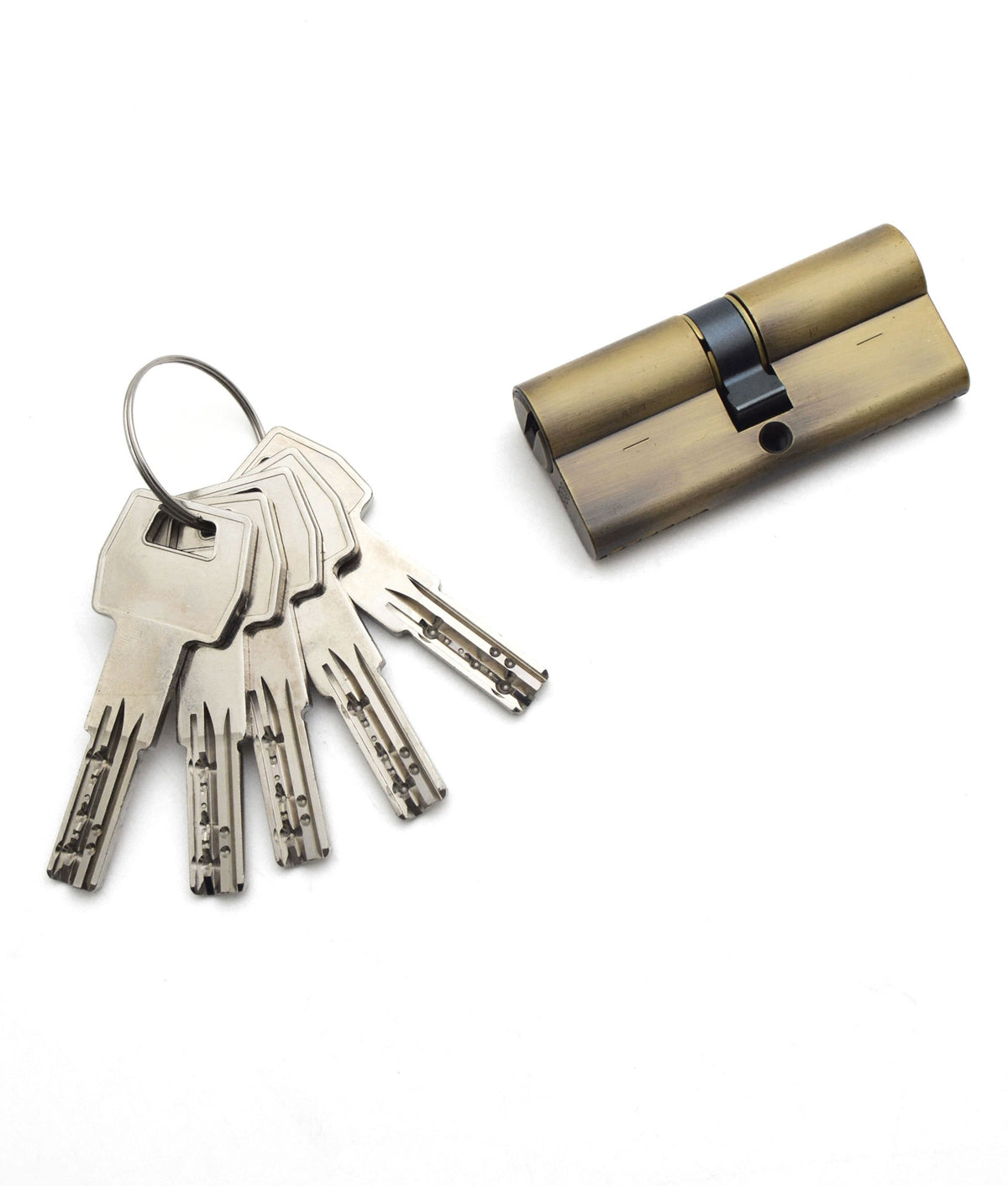 Euro Profile Cylinder, Key/Key, 15 Pin High Security c/w 5 Keys | A&H Brass