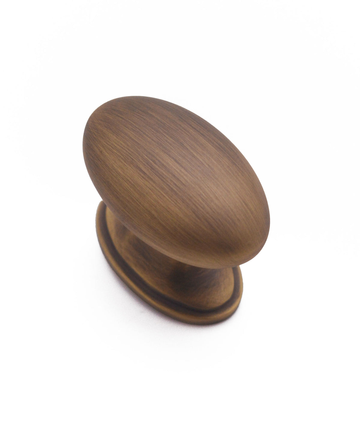 Capri Bloomington Oval Cupboard Knob on Base | A&H Brass