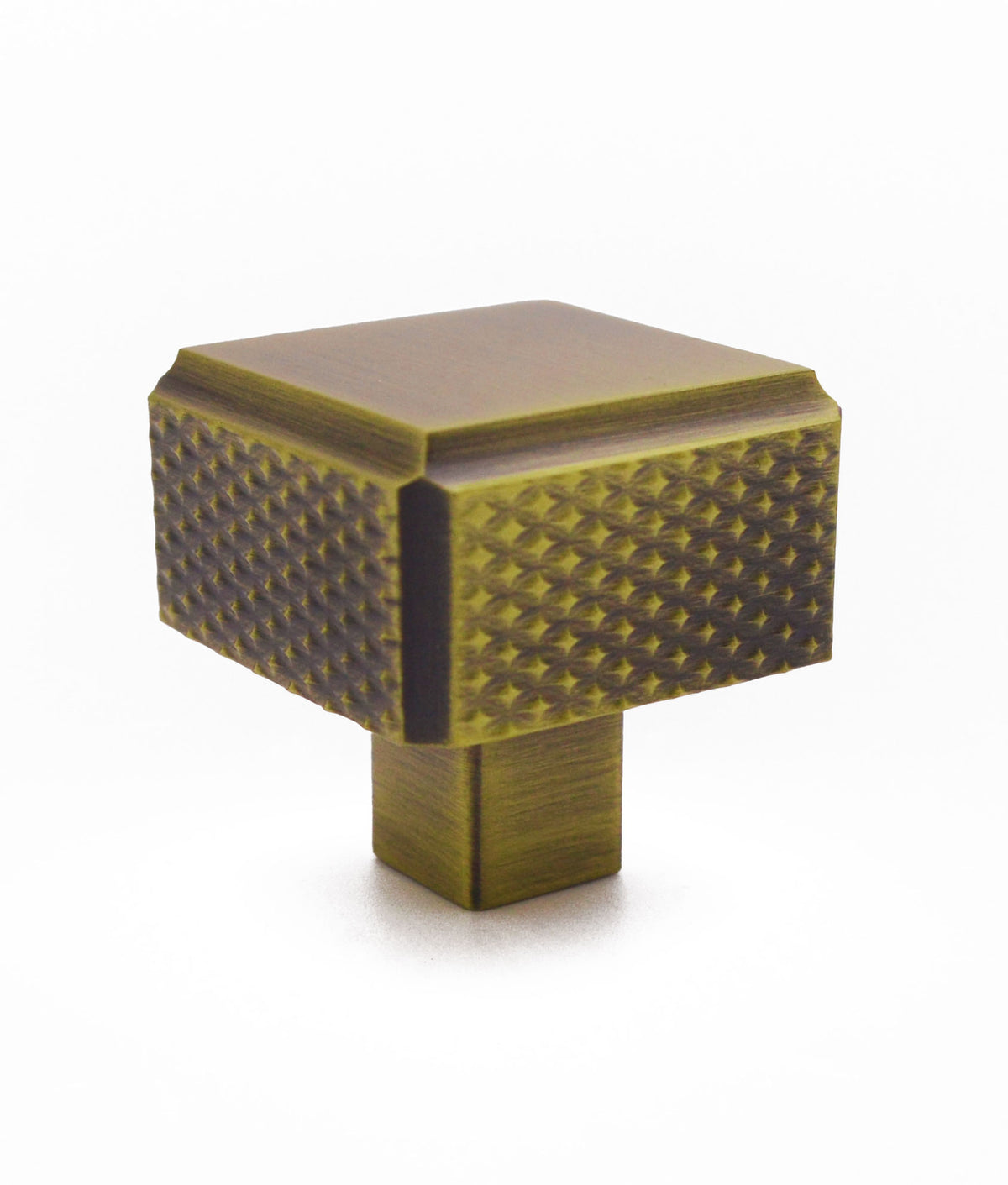 Eclipse Knurled Square Cabinet Knob | A&H Brass