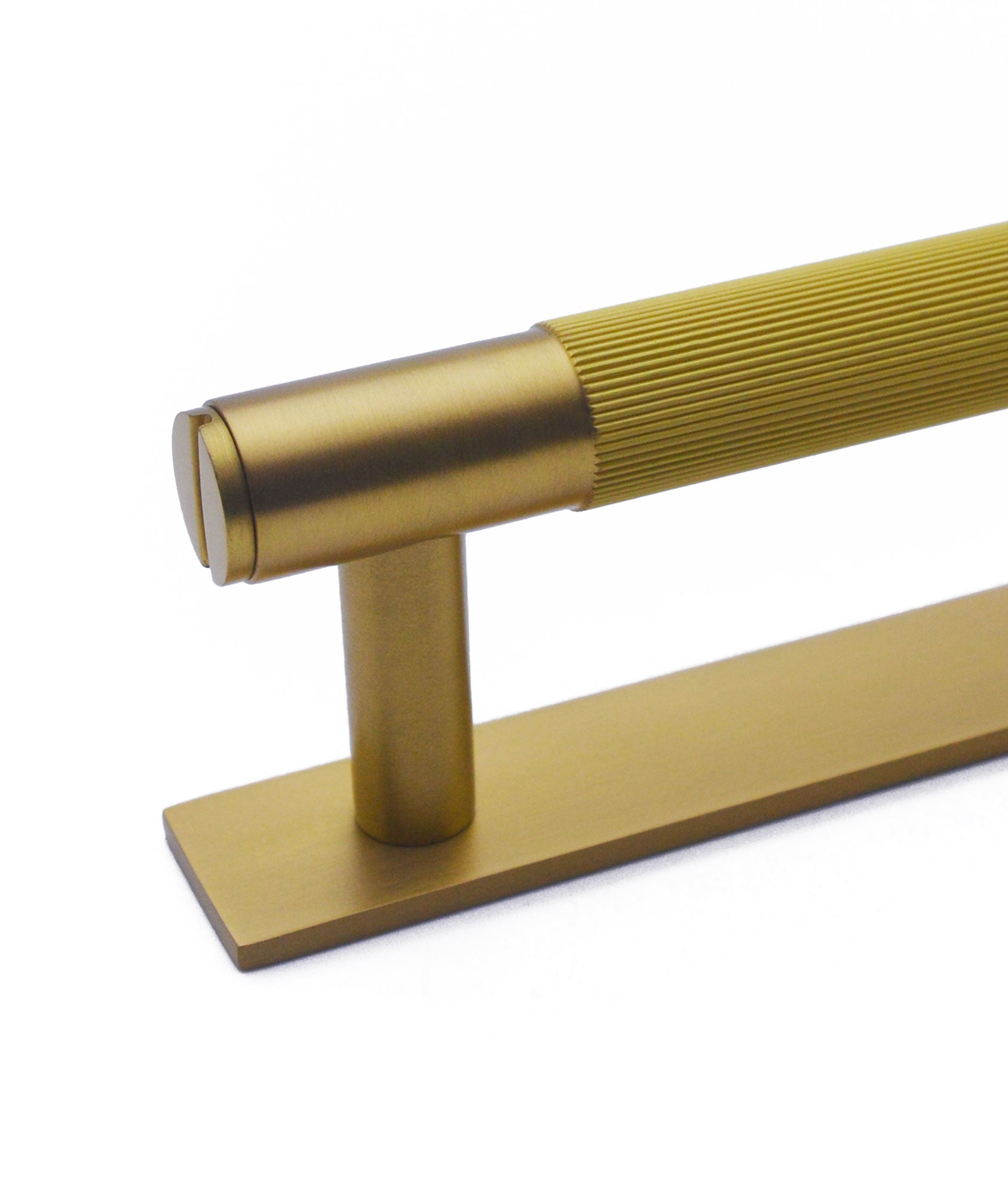 Capri Refined Cabinet Pull Handle on Plate | A&H Brass