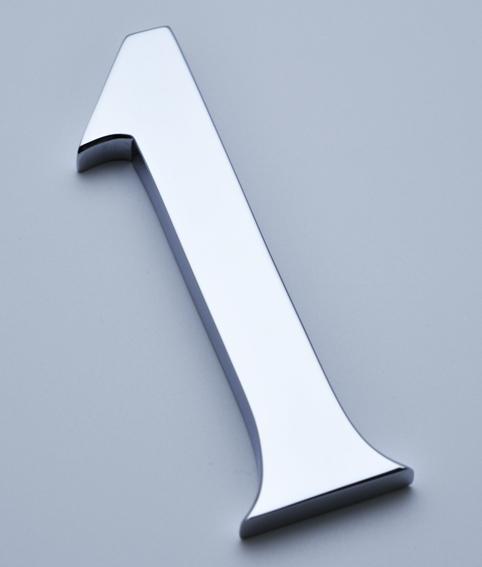 Classic Numeral 1, Pin Fix, 102mm — A&H Brass