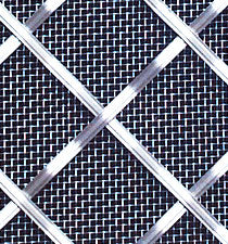 Diamond Pattern Reeded Steel Woven Grille with Mesh, 3mm Width — A&H Brass