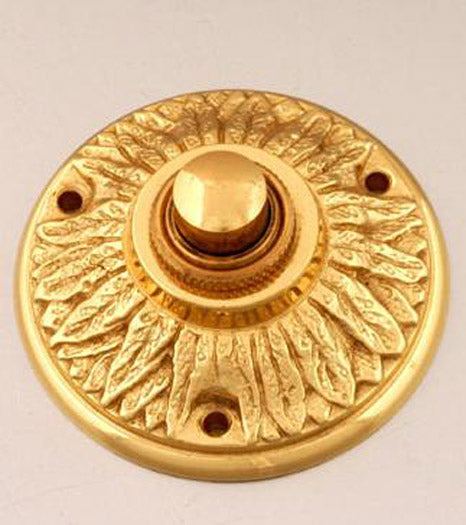 Period Round Bell Push | Period Style Round Doorbell Push | A&H Brass