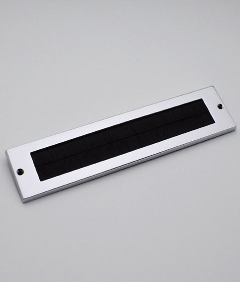 Inner Letterbox Flap with Brushes | Brass Letterbox Flap | A&H Brass