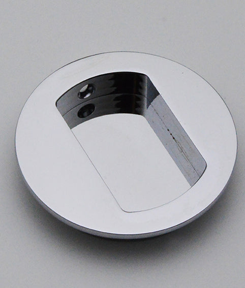 Lipped Round Pocket Door/Drawer Pull — A&H Brass