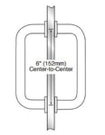 Ribbed Pull Handle (Back to Back) — A&H Brass