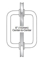 Ribbed Pull Handle (Back to Back) — A&H Brass