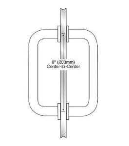 Ribbed Pull Handle (Back to Back) — A&H Brass