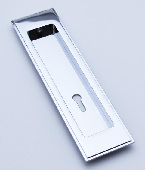 Single Step Flush Slide Handle c/w Key Hole — A&H Brass