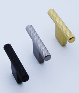 Knurled Barrel T Bar Cabinet Pull Handle — A&H Brass