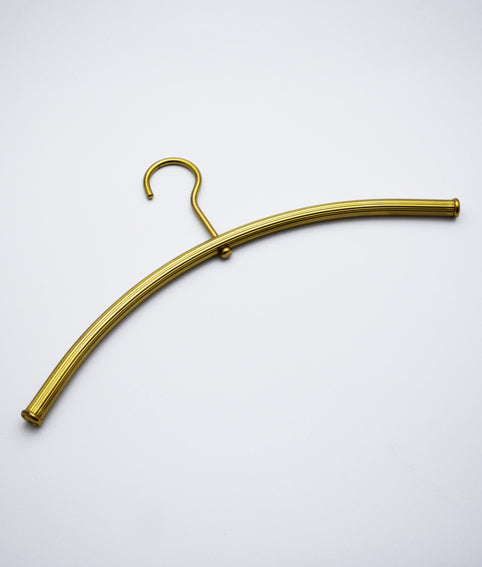 Reeded Solid Brass Coat Hanger — A&H Brass