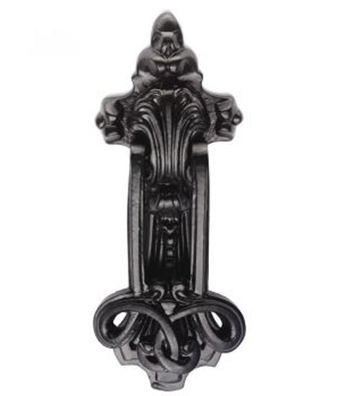 Black Wrought Iron Fancy Door Knocker — A&H Brass