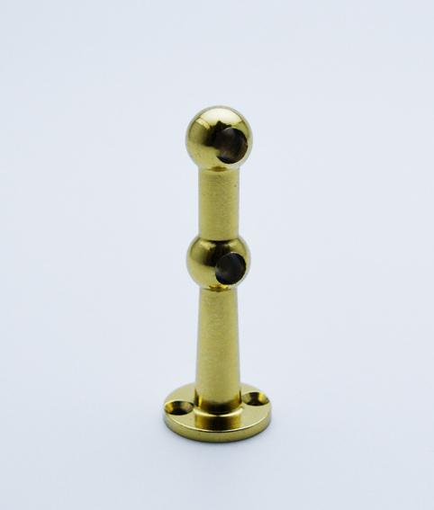 6mm Solid Brass Fiddle Rail Double End Bracket — A&H Brass