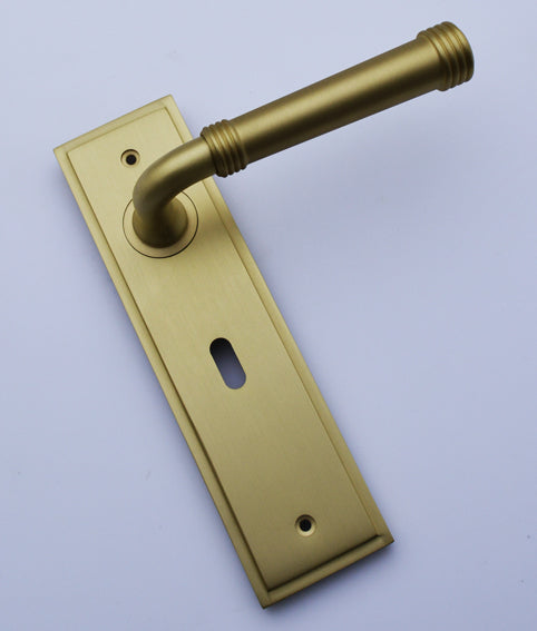 Bjorn Linear Lever Lock on Stepped Plate I A&H Brass