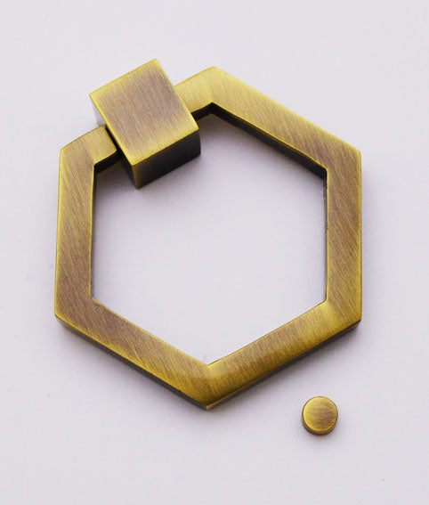 Cadiz Hexagon Drop Ring Pull I A&H Brass
