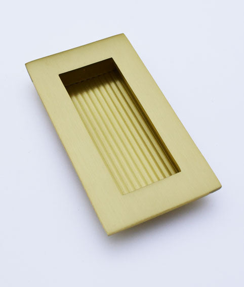 Cadiz Rectangular Ridge Flush Pull I A&H Brass