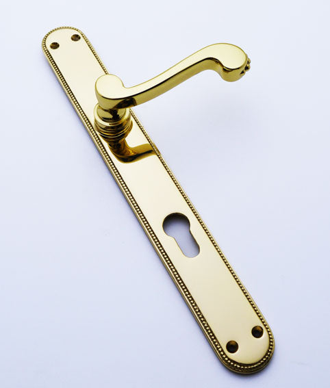 Ritz Multipoint Lever Handle on Plate I A&H Brass