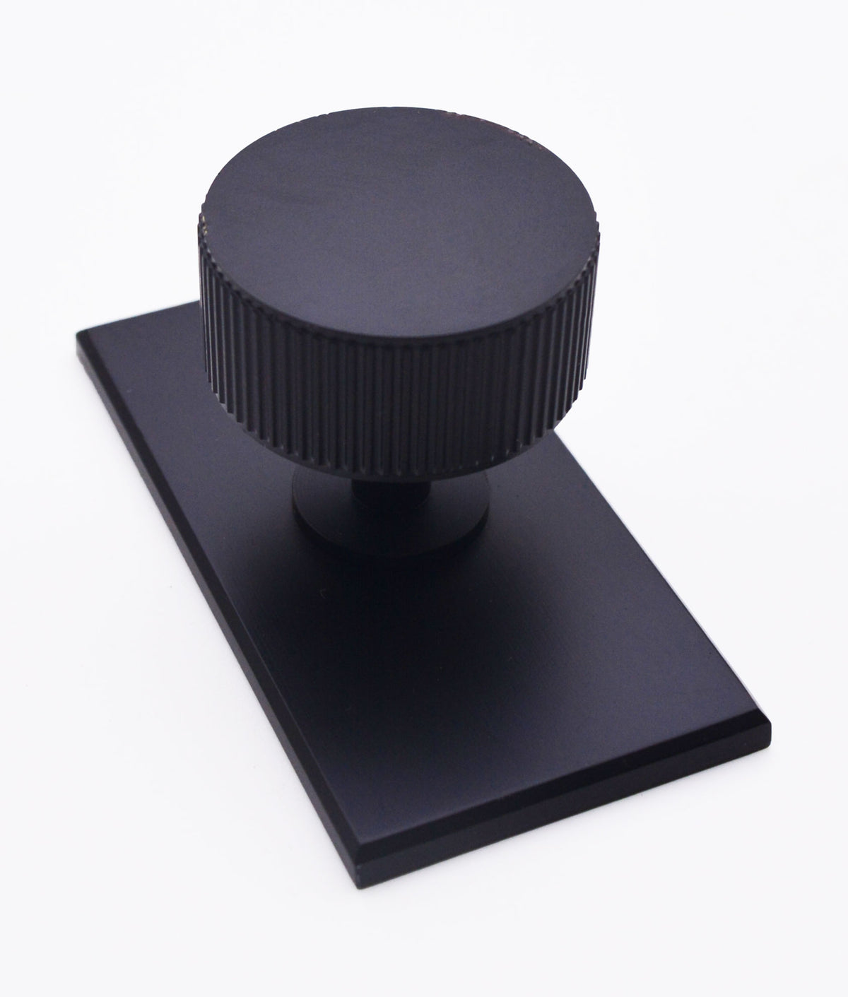 Wilton Linear Cupboard Knob on Rectangular Plate I A&H Brass