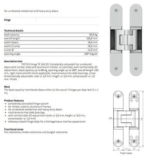 TECTUS 340 3D Concealed Hinge Fire Rated — A&H Brass