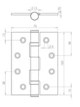Ball Race Steel Hinge — A&H Brass