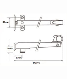 Folding Ventilation Fastener For Top Hung Windows — A&H Brass