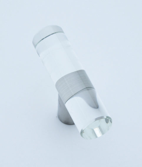 Glass T Bar Pull Handle (Clear) — A&H Brass