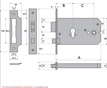 Horizontal Euro Profile Lock (Heavy Sprung) — A&H Brass