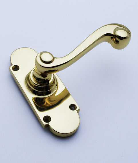 Savoy Lever Handle With Latch On Small Plate | A&H Brass