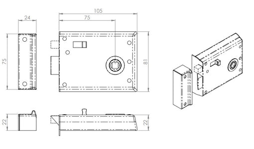 Snib Locking Rim Latch — A&H Brass