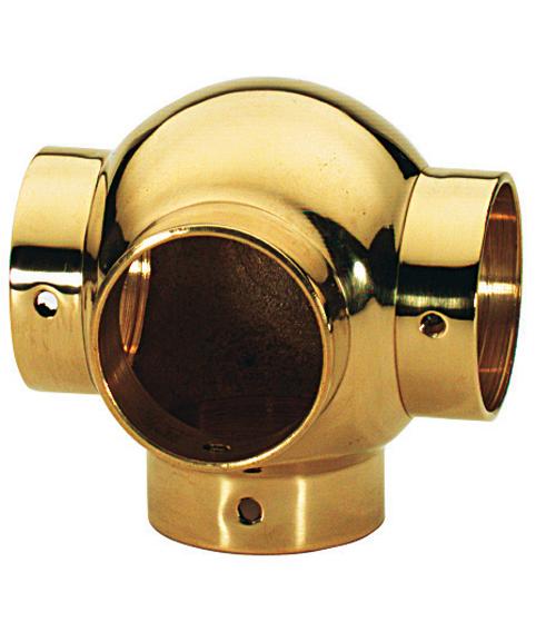Solid Brass Side Outlet Ball Tee — A&H Brass